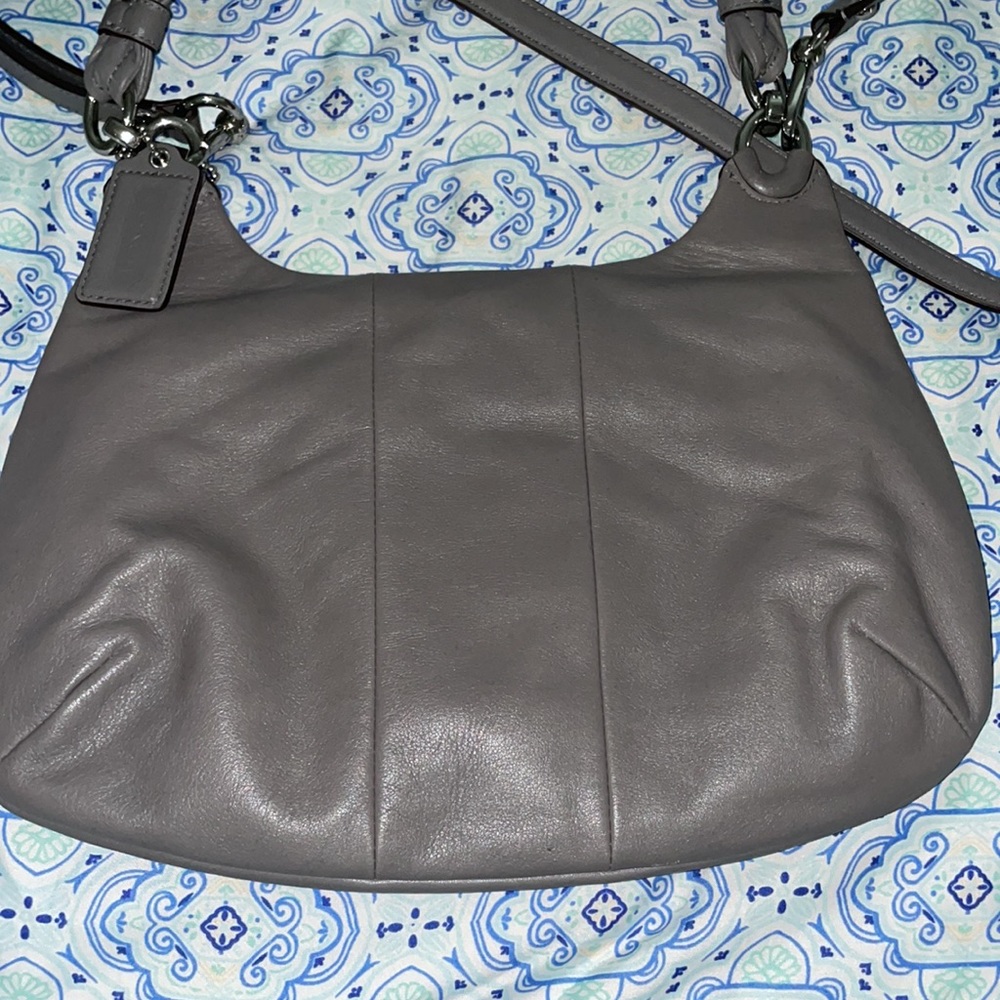 Coach Kristin Hippie Hobo 16931 Gray Buttery Leather - Gem